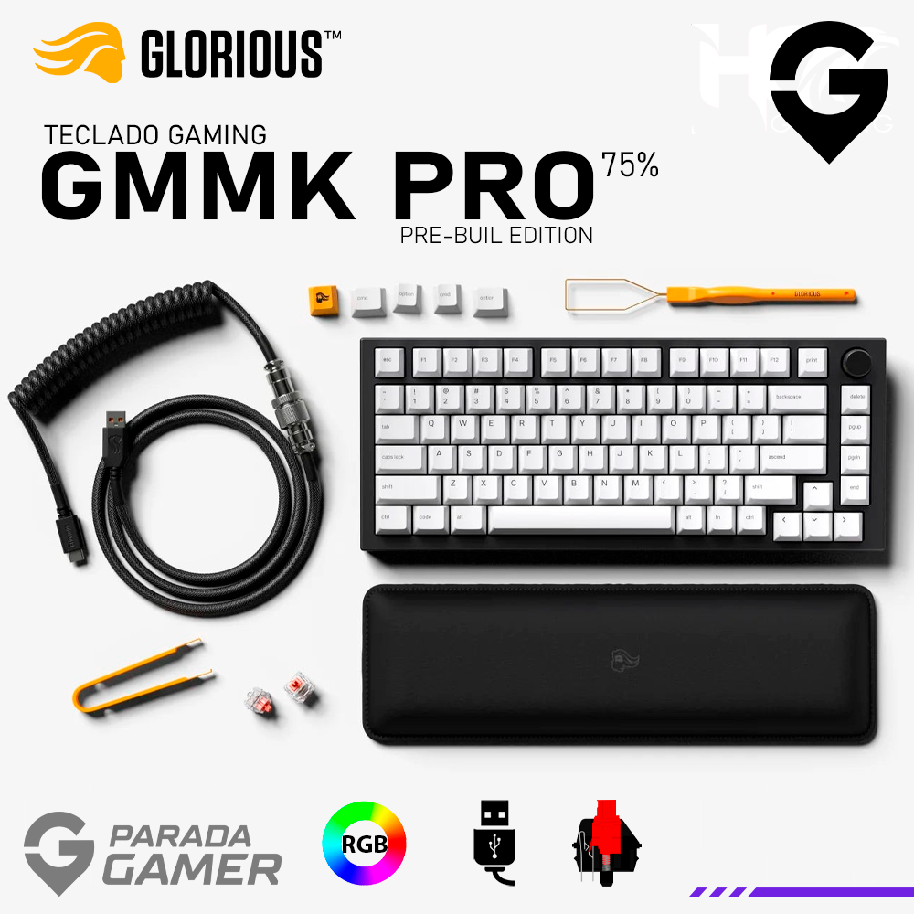 TECLADO GLORIOUS GMMK PRO 75% (GLO-GMMK-P75-FOX-ISO-B-ES) PRE ...